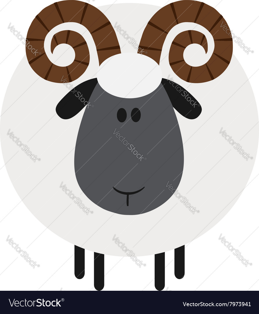 Cute ram background Royalty Free Vector Image - VectorStock