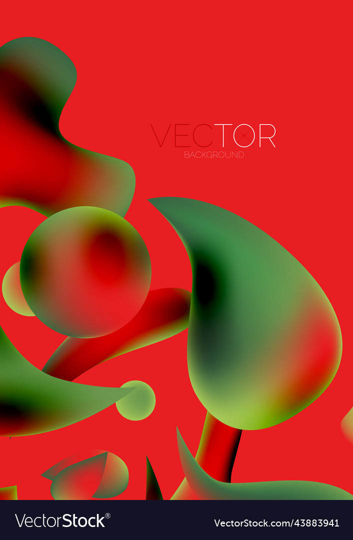 Fluid water drop shape composition abstract Vector Image