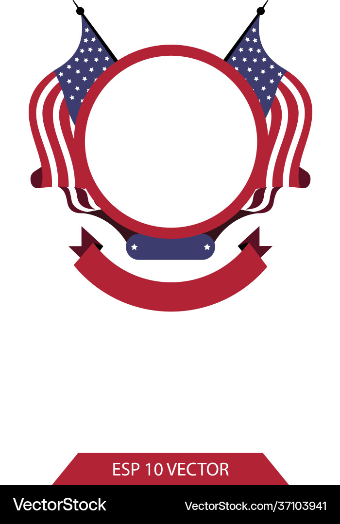 Frame for a portrait presidential candidate Vector Image