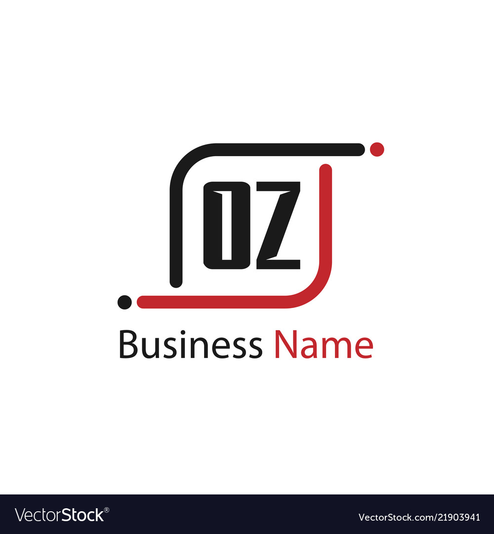 Initial letter oz logo template design Royalty Free Vector