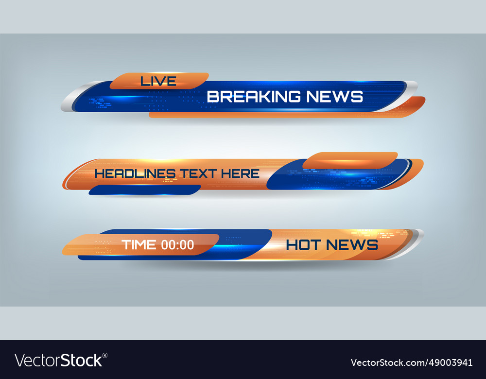News lower thirds Royalty Free Vector Image - VectorStock News lower thirds Royalty Free Vector Image - VectorStock