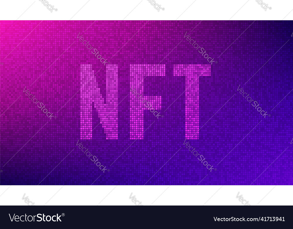 Nft background digital technology concept Vector Image