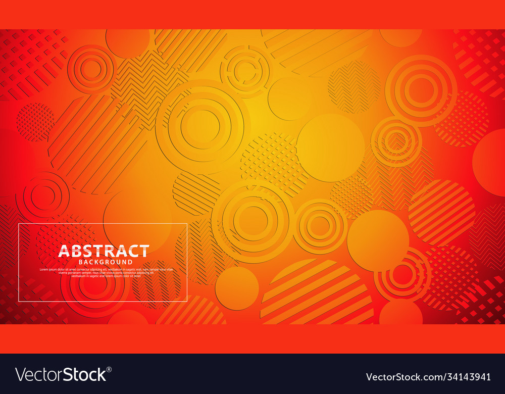 Orange modern geometric abstract background Vector Image