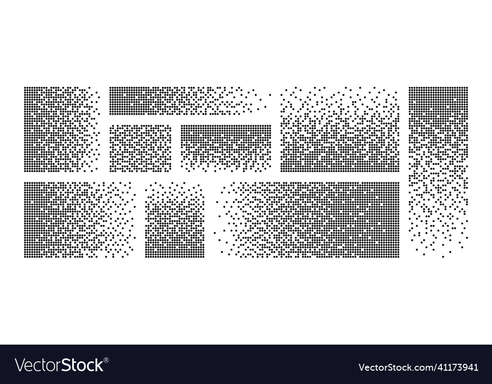 Pixel disintegration background decay effect Vector Image