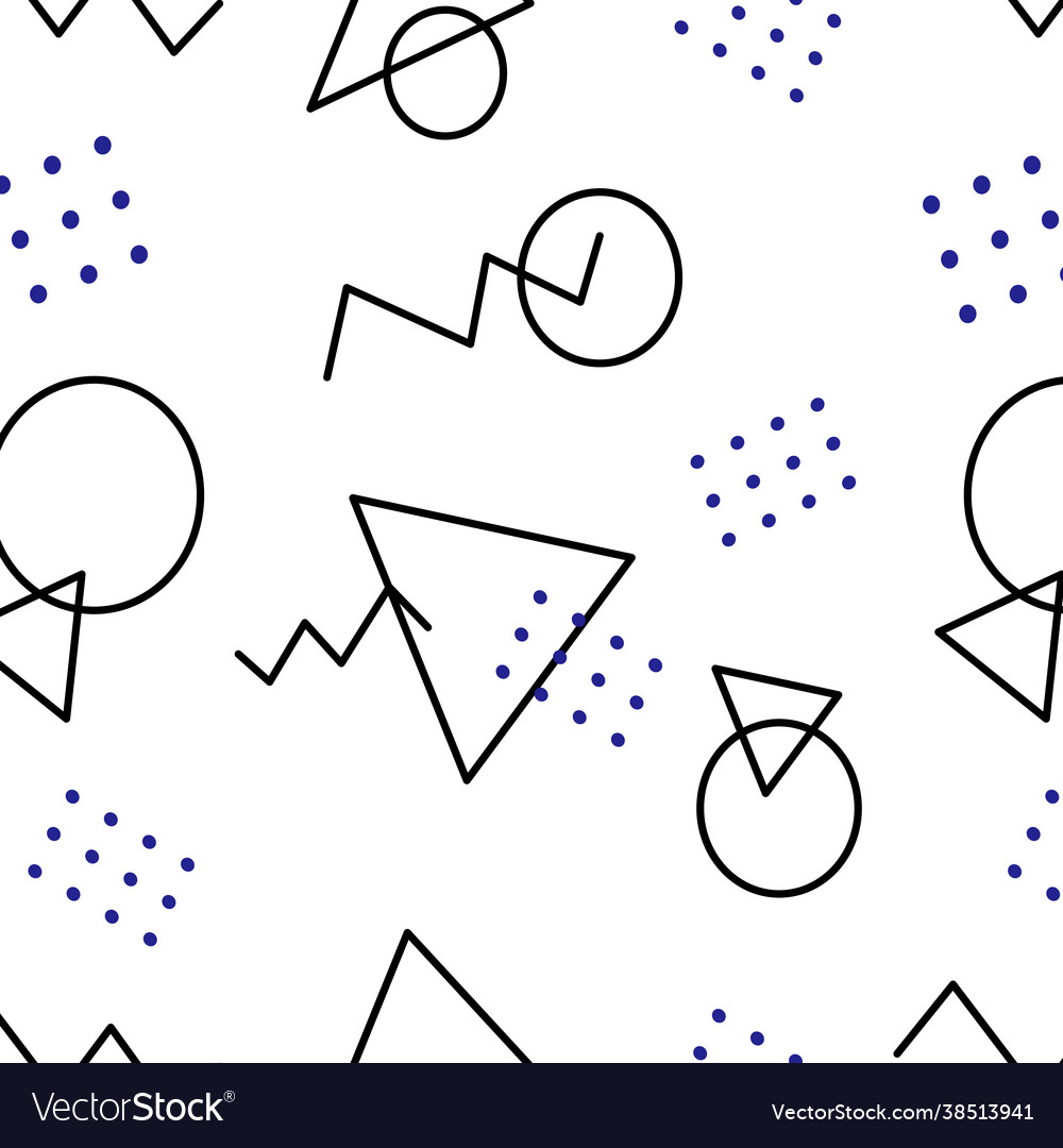 Seamless pattern various geometric shapes Vector Image