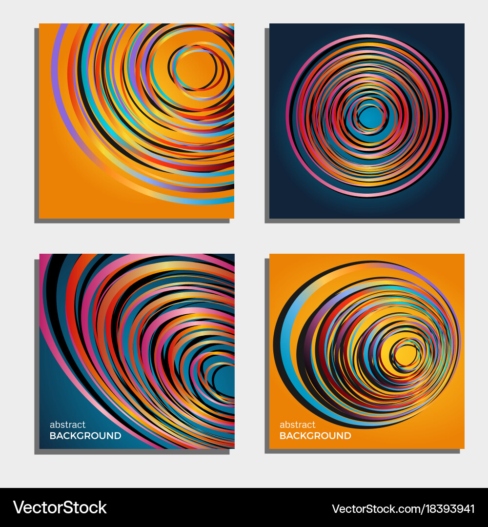 Set four beautiful abstract backgrounds Royalty Free Vector