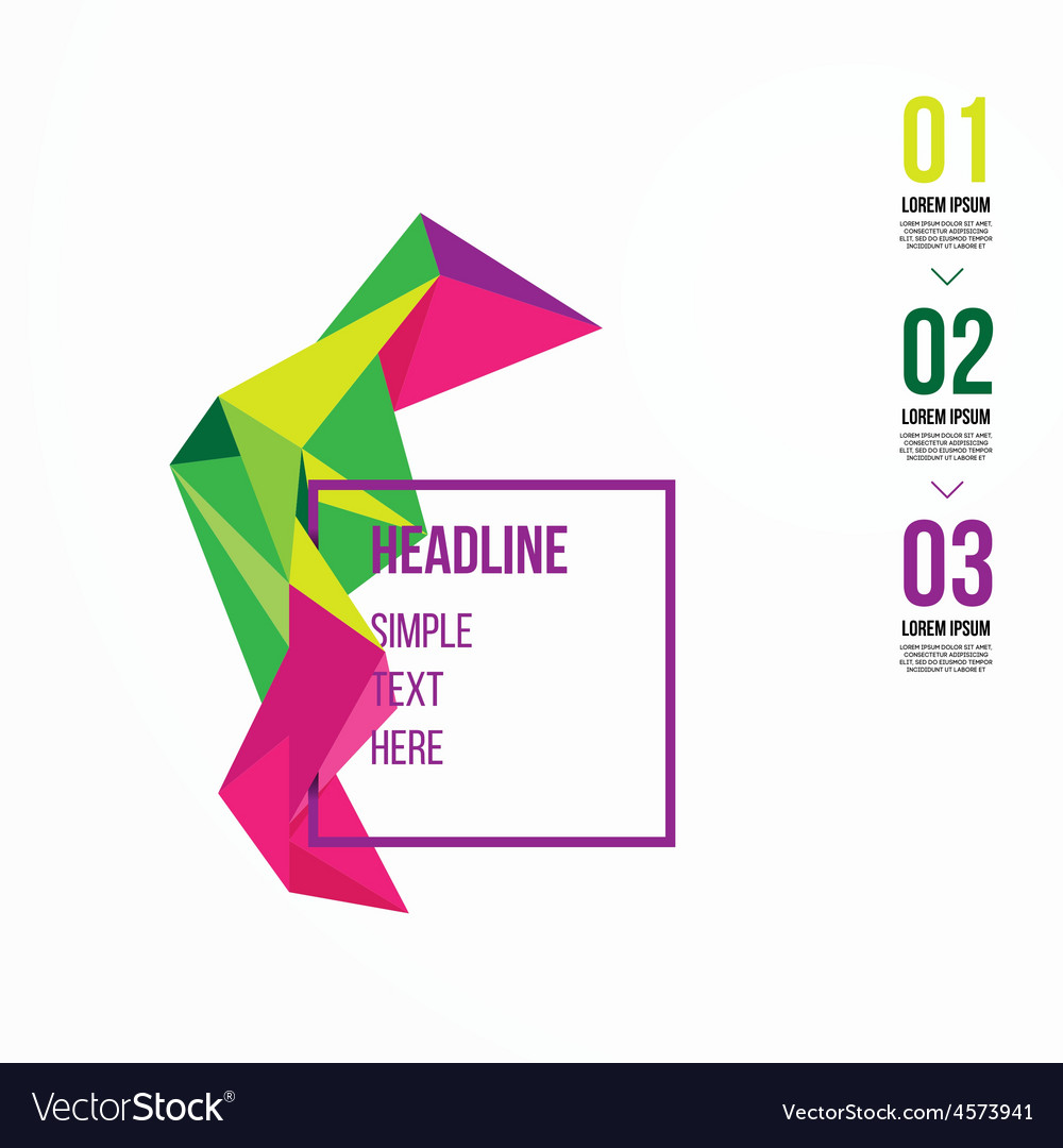 Triangle banner design Royalty Free Vector Image