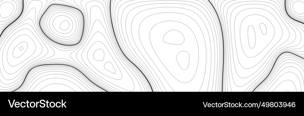 Abstract dotted lines footer topographic contour Vector Image