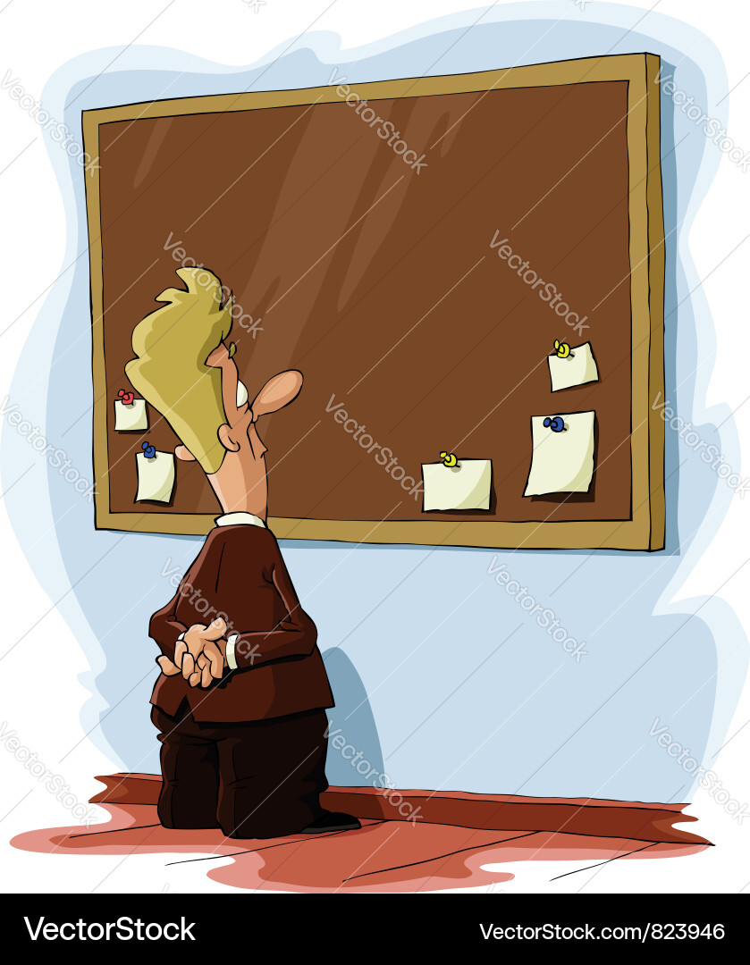 Bulletin board Royalty Free Vector Image - VectorStock