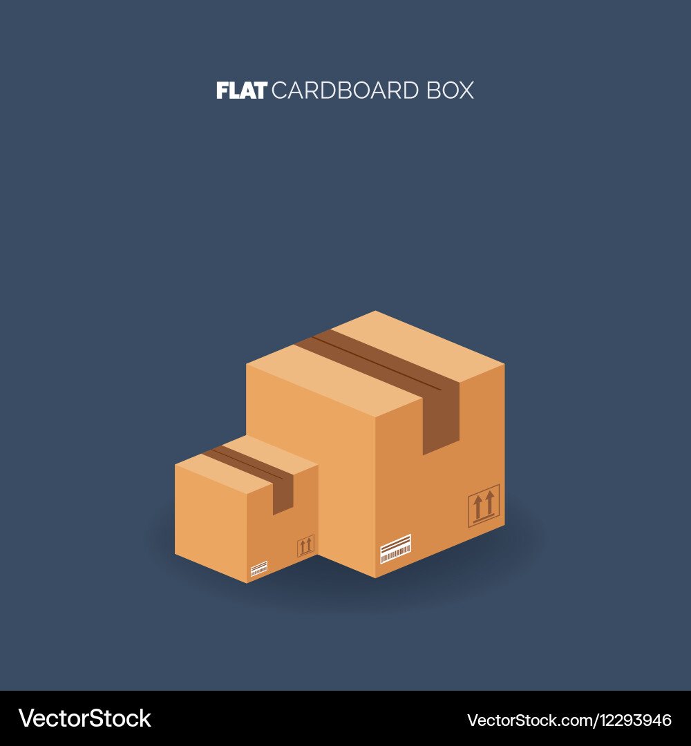 Carton cardboard box delivery and packaging Vector Image
