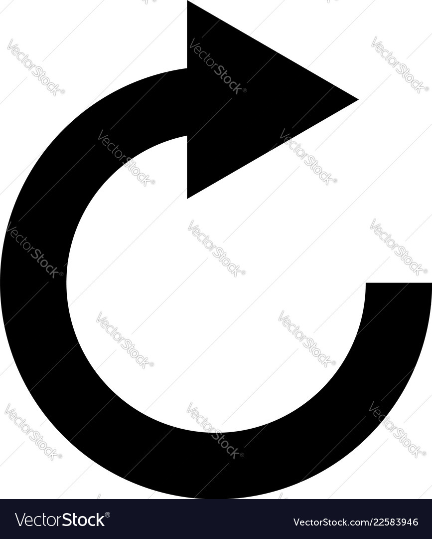 Circular arrow for cycle loop sync or rotation Vector Image