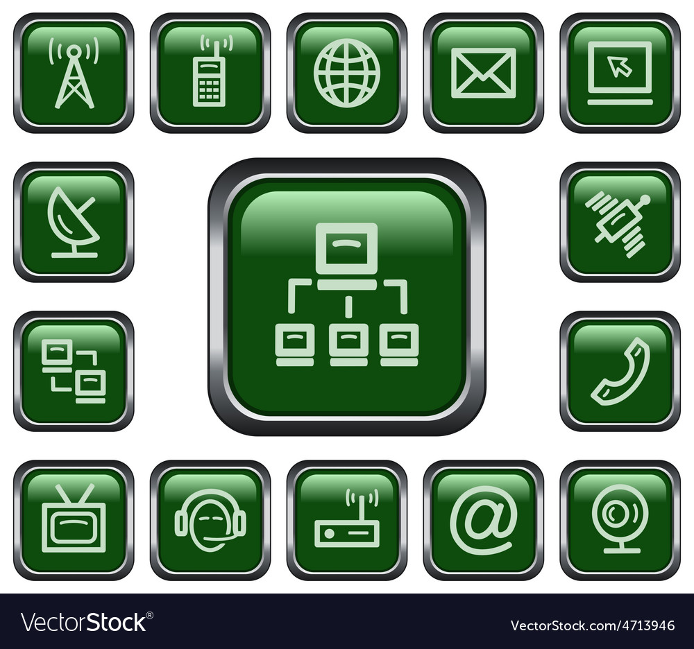 Communication buttons Royalty Free Vector Image