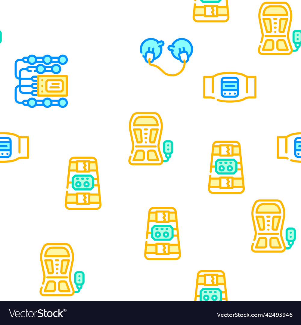 Ems training device seamless pattern Royalty Free Vector