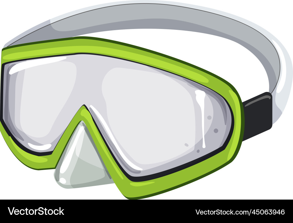 Equipment diving mask cartoon Royalty Free Vector Image