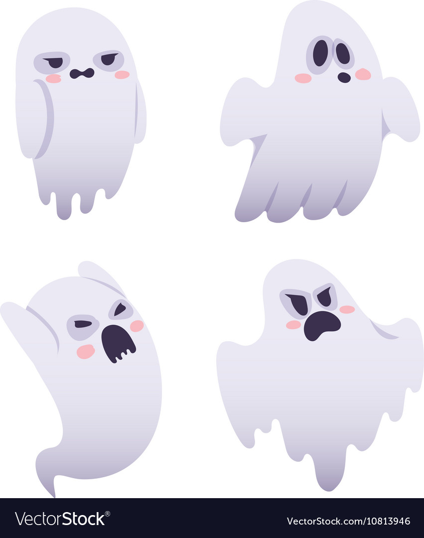 Ghost characters isolated Royalty Free Vector Image