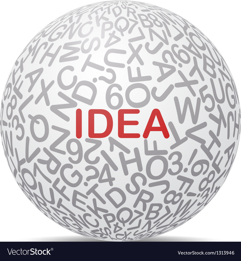 Idea text graphic concept Royalty Free Vector Image