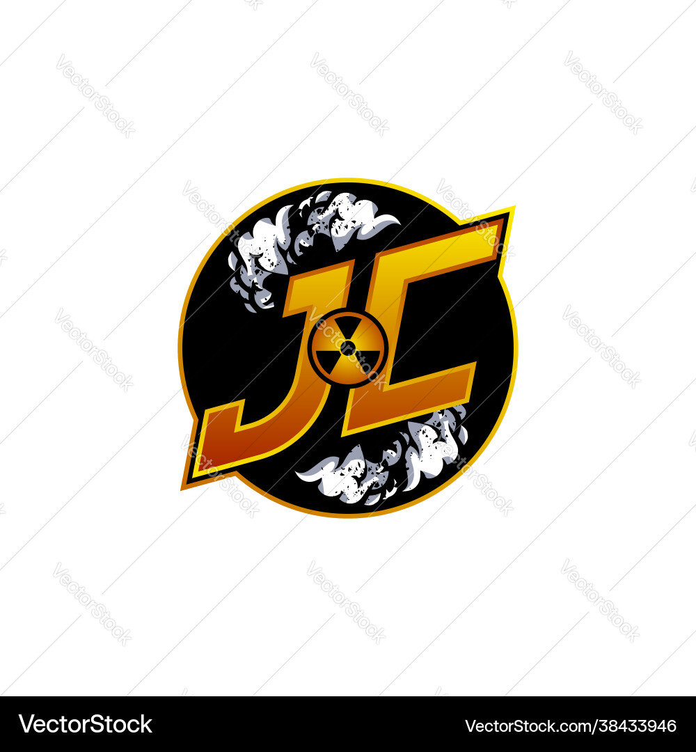 Jc logo monogram esport gaming with gas shape Vector Image