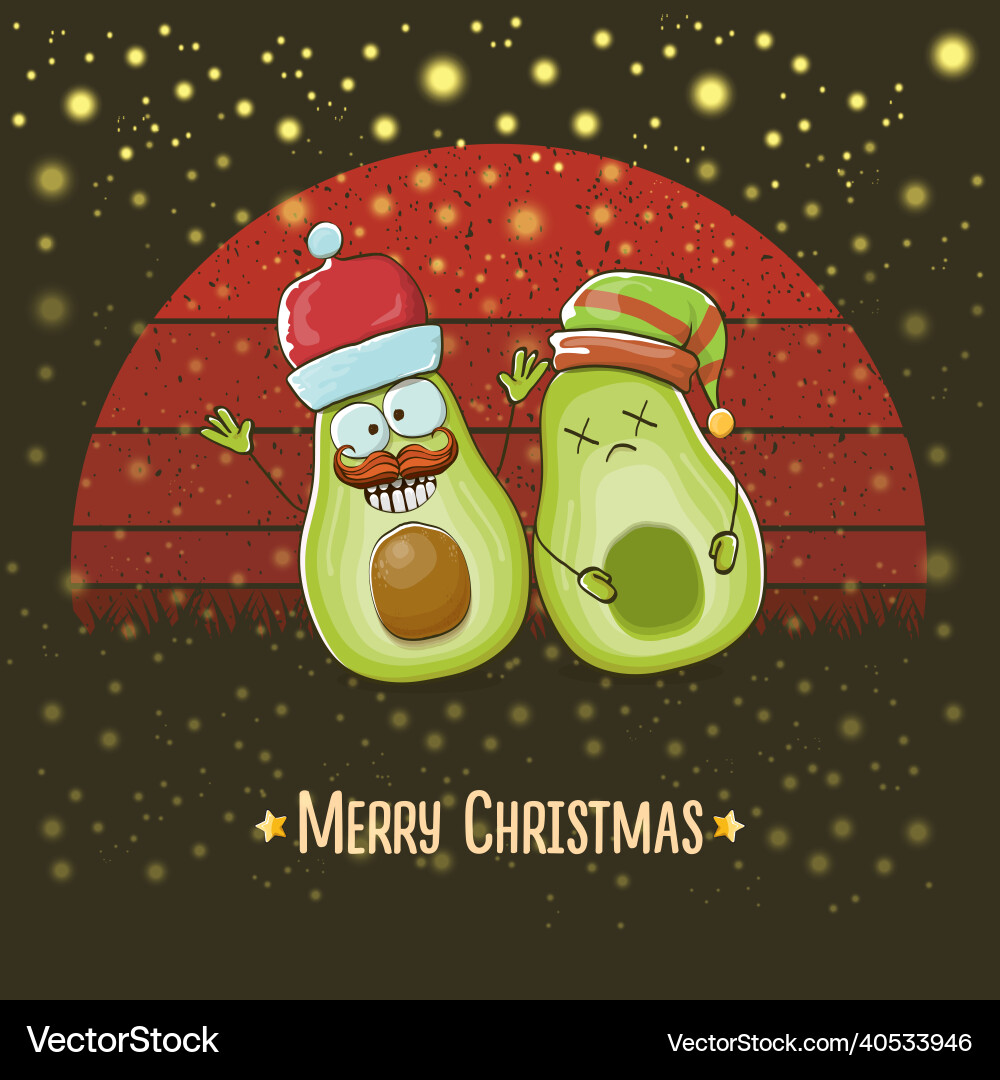 Merry christmas funky greeting card Royalty Free Vector
