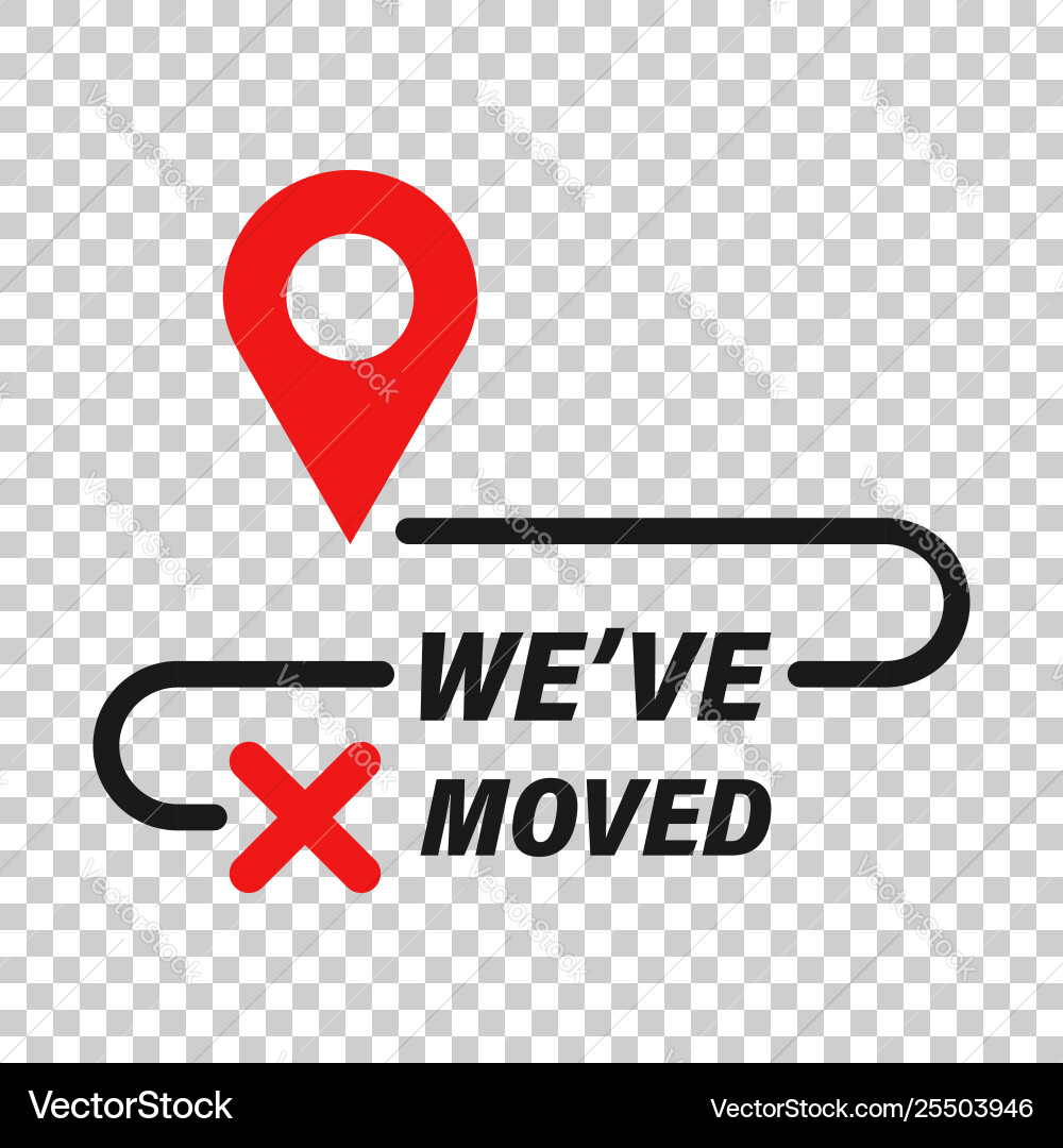 Move location icon in transparent style pin gps Vector Image