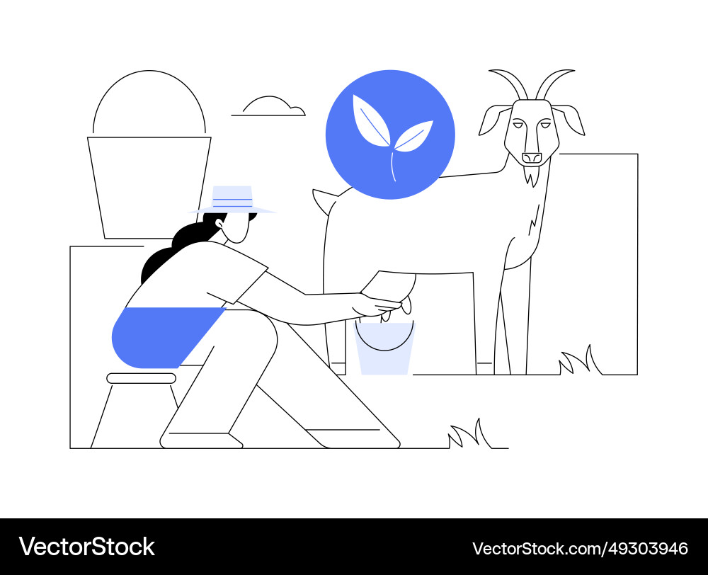 Organic goat milk isolated cartoon Royalty Free Vector Image