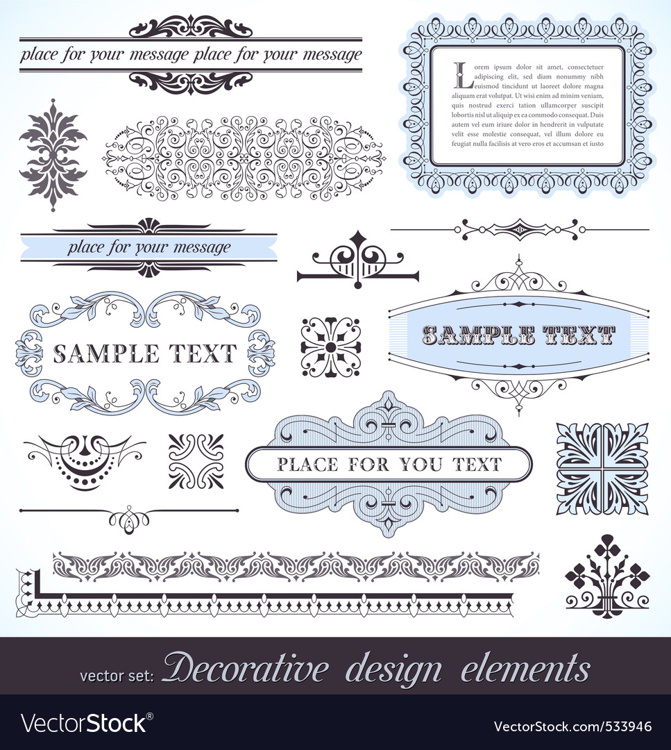 Page decor elements Royalty Free Vector Image - VectorStock