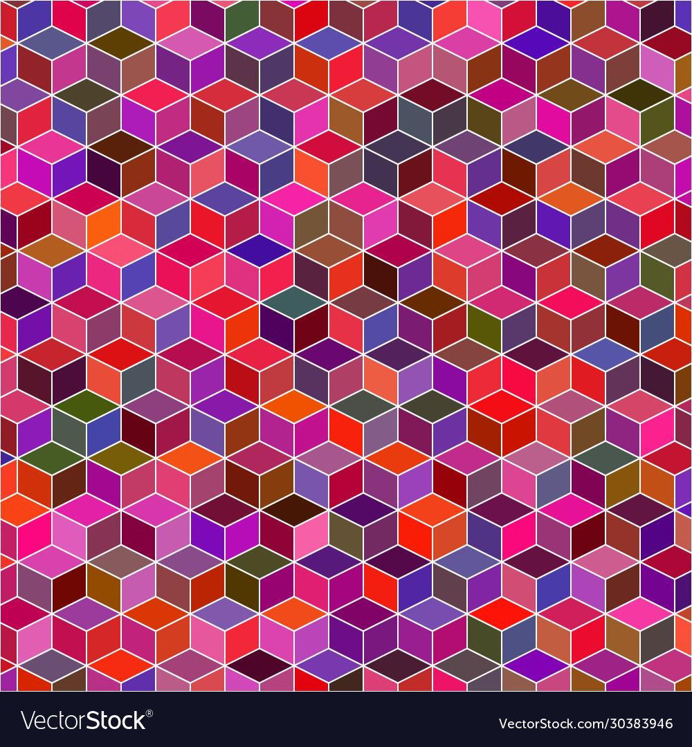 Seamless pattern 3d square random colors Vector Image