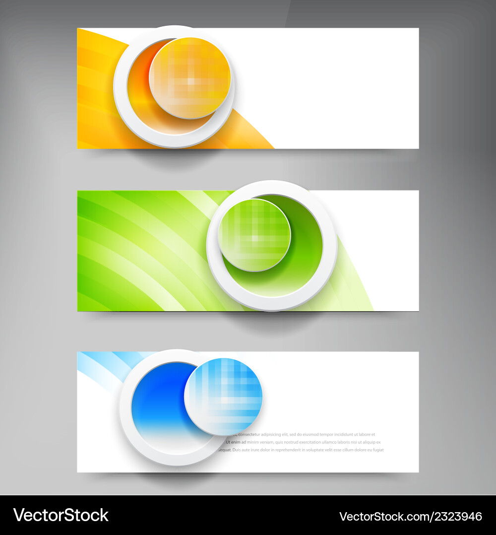 Set of modern banners with lines Royalty Free Vector Image