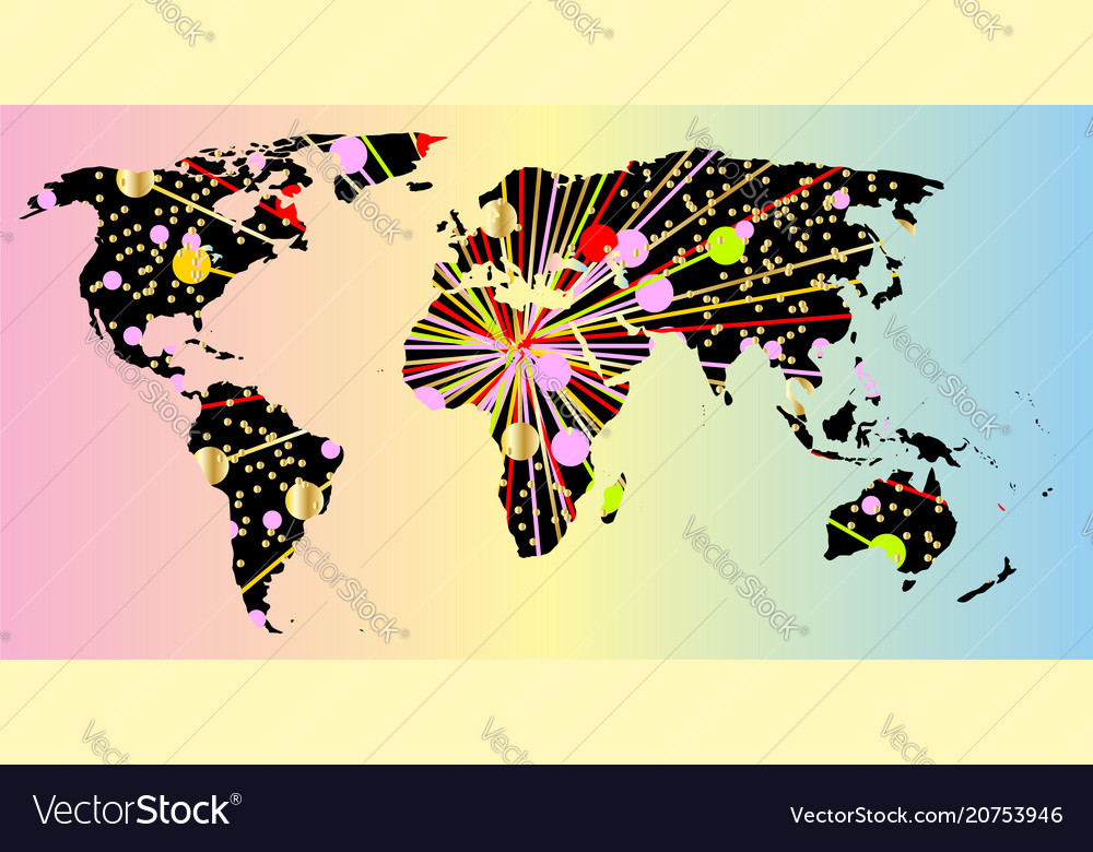 World map new year Royalty Free Vector Image - VectorStock