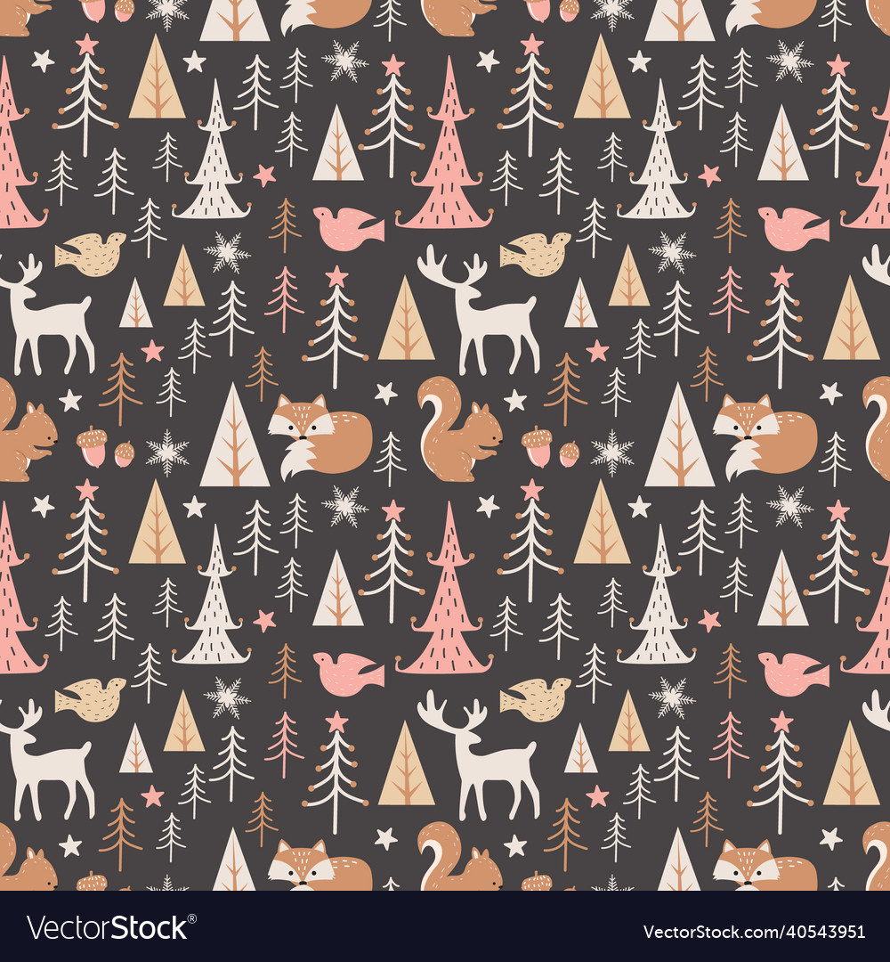 Christmas seamless pattern Royalty Free Vector Image