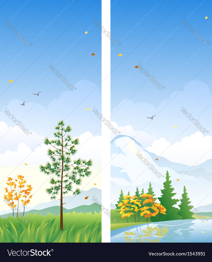 Fall vertical banners Royalty Free Vector Image