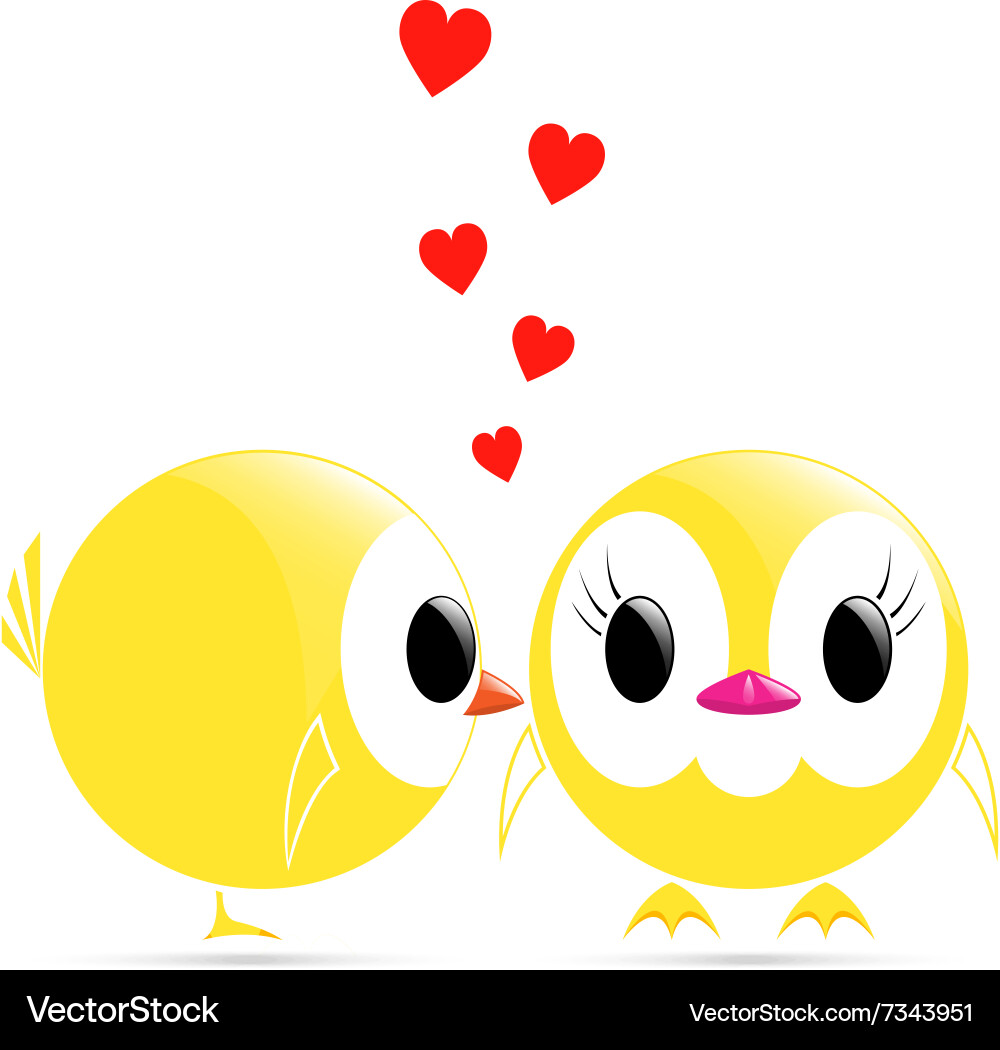 Kiss chicken Royalty Free Vector Image - VectorStock
