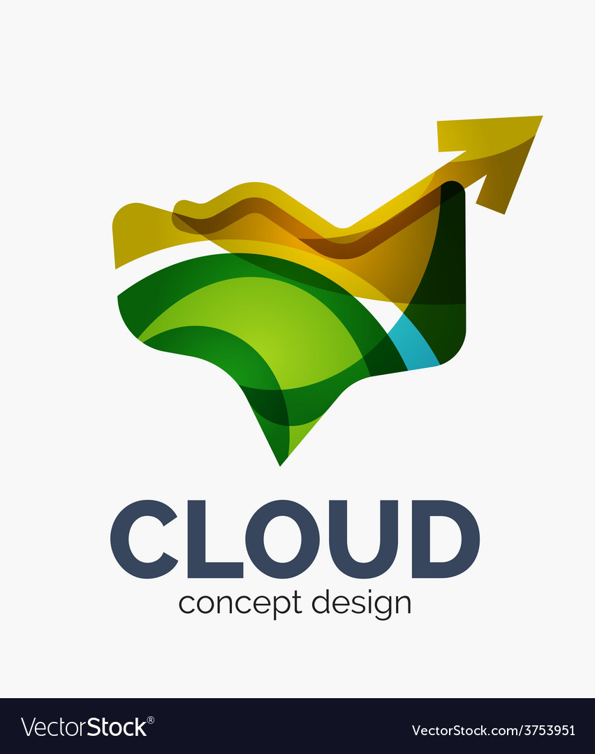 Modern cloud logo Royalty Free Vector Image - VectorStock