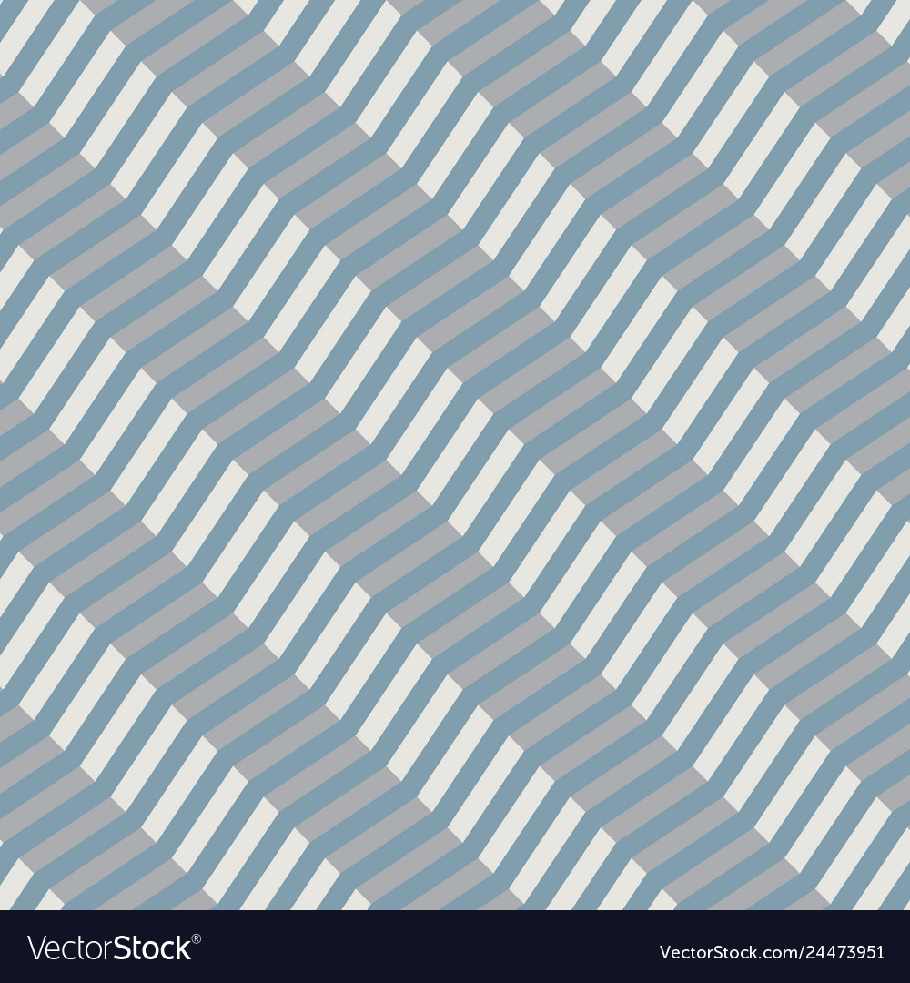 Retro geometric diagonal zigzag seamless pattern Vector Image