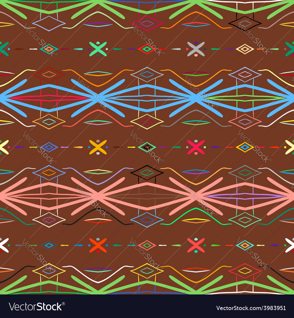 Seamless ethnic pattern Royalty Free Vector Image