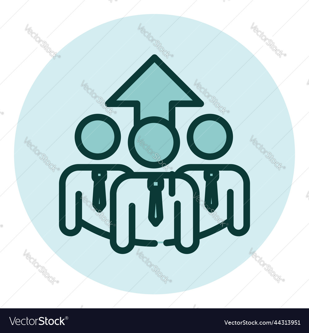 Team development on a white background Royalty Free Vector