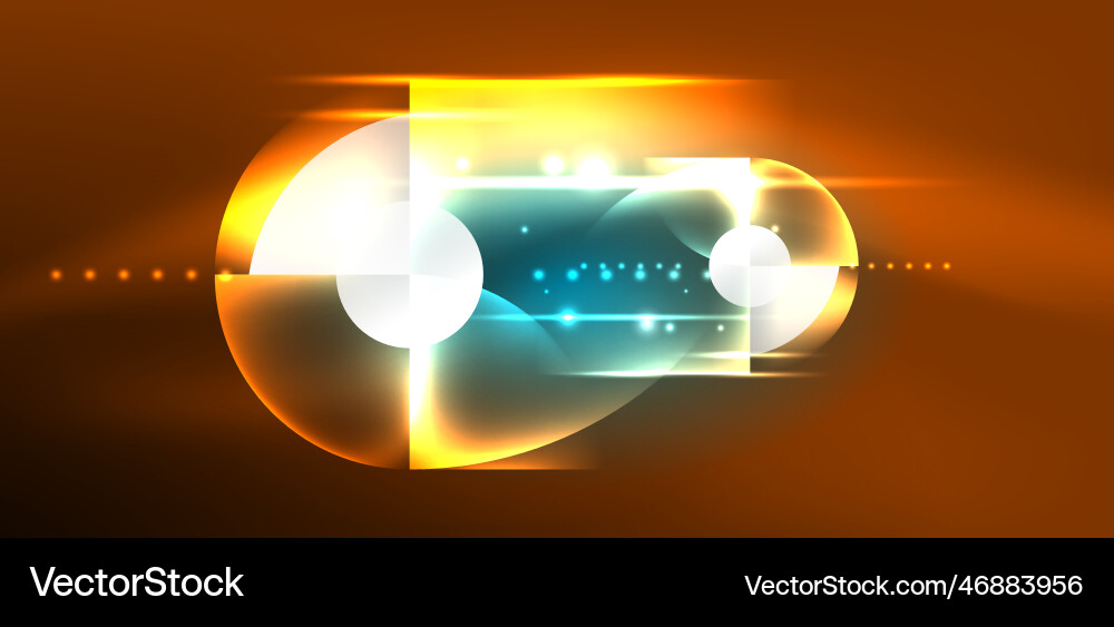Abstract background shiny glowing neon color round