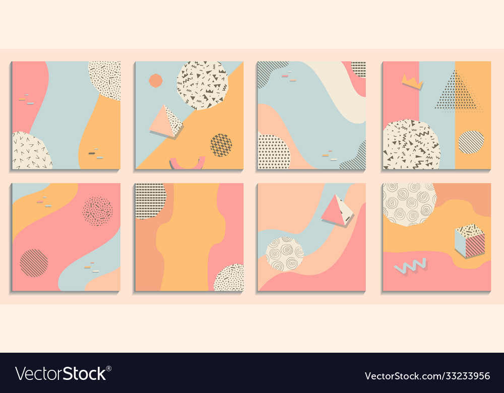 Card set abstract background Royalty Free Vector Image