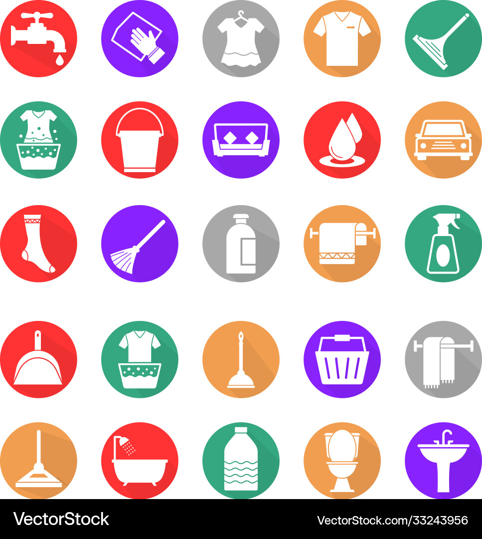 Cleaning icons set every single icon can be easil Vector Image