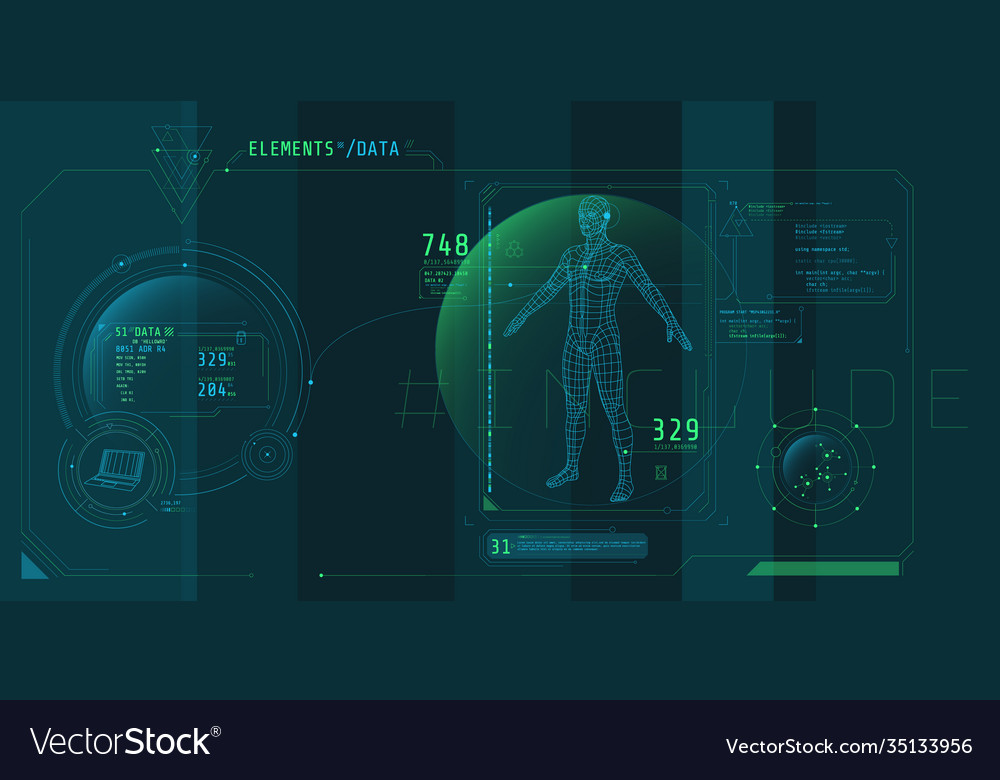 Design virtual interface data Royalty Free Vector Image