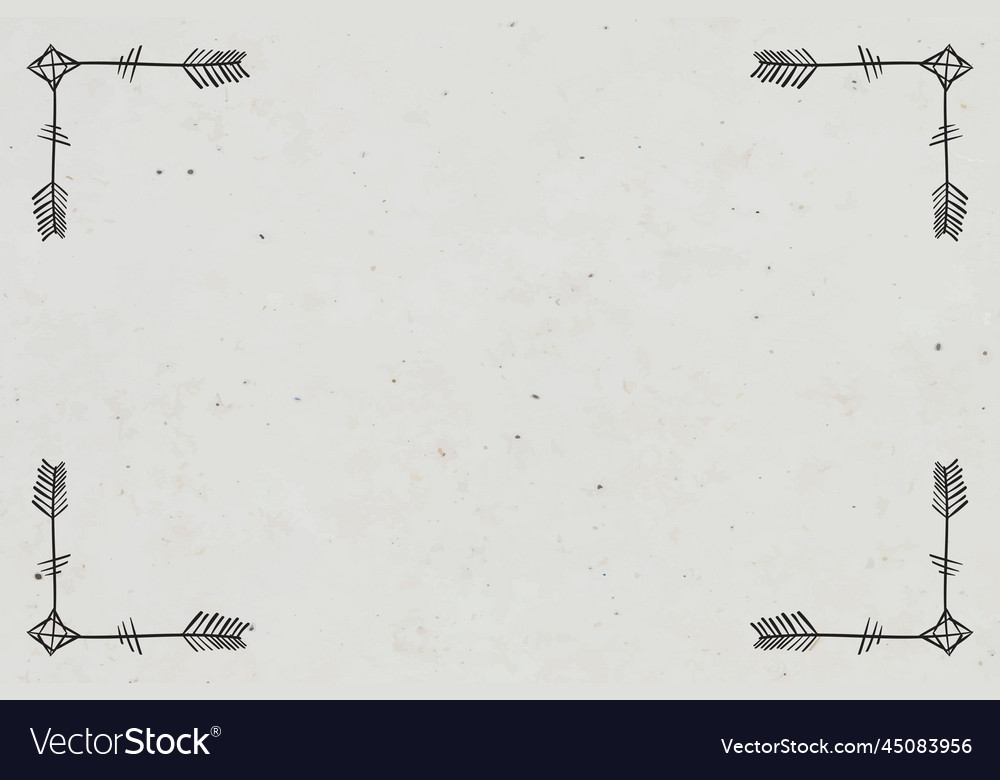 Frame border bohemian arrow ornament Royalty Free Vector