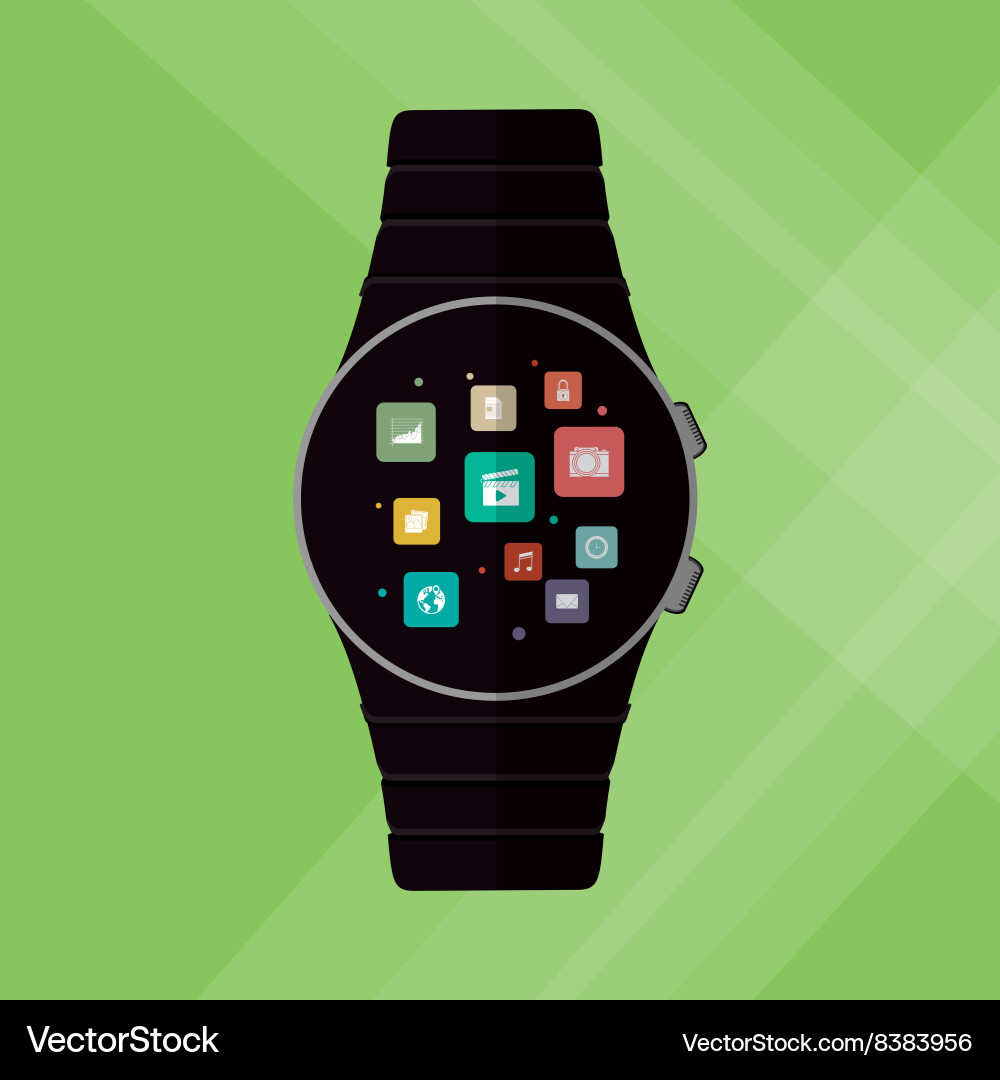 Icon of smart watch design Royalty Free Vector Image