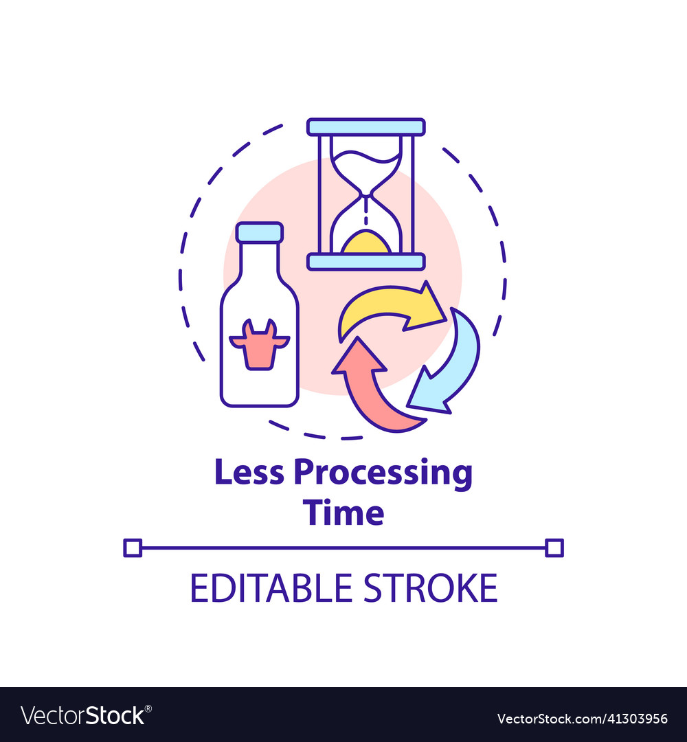 Less processing time concept icon Royalty Free Vector Image