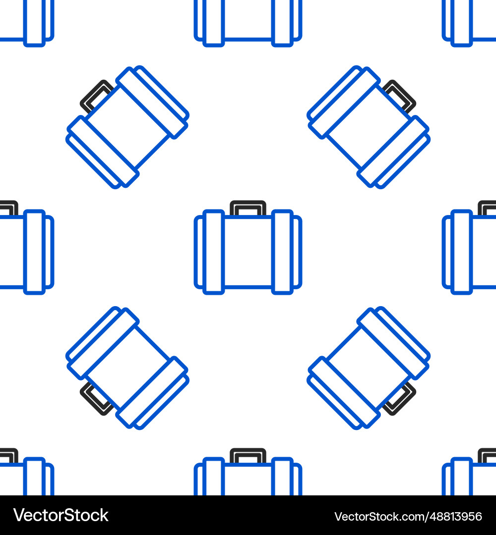 Line military ammunition box with some ammo Vector Image