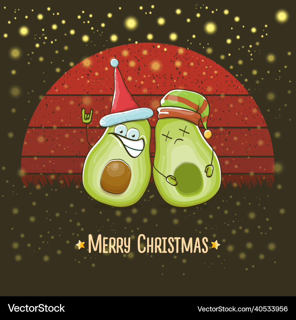 Merry christmas funky greeting card Royalty Free Vector