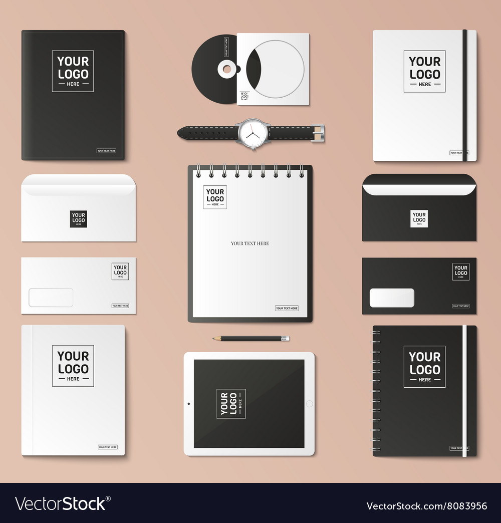 Mock up set Royalty Free Vector Image - VectorStock