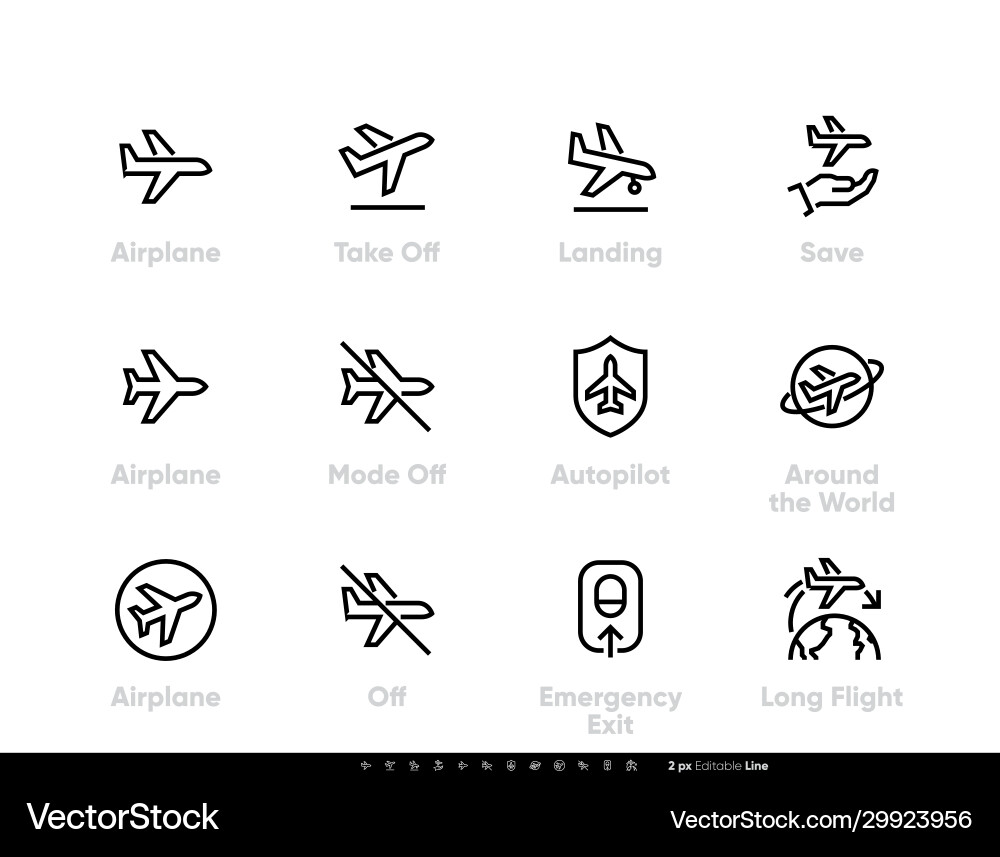Plane flight airplane aircraft landing Royalty Free Vector