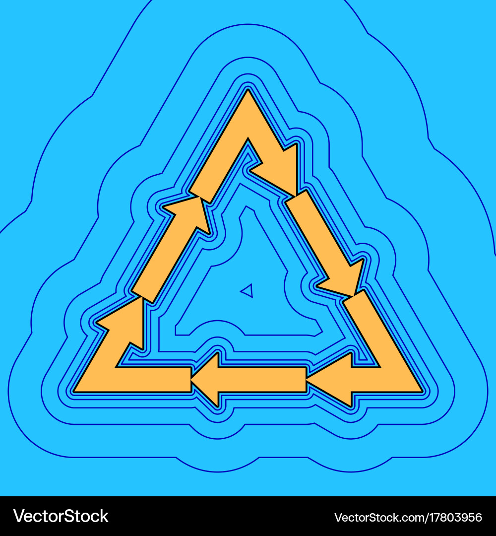 Plastic recycling symbol pvc 3 Royalty Free Vector Image
