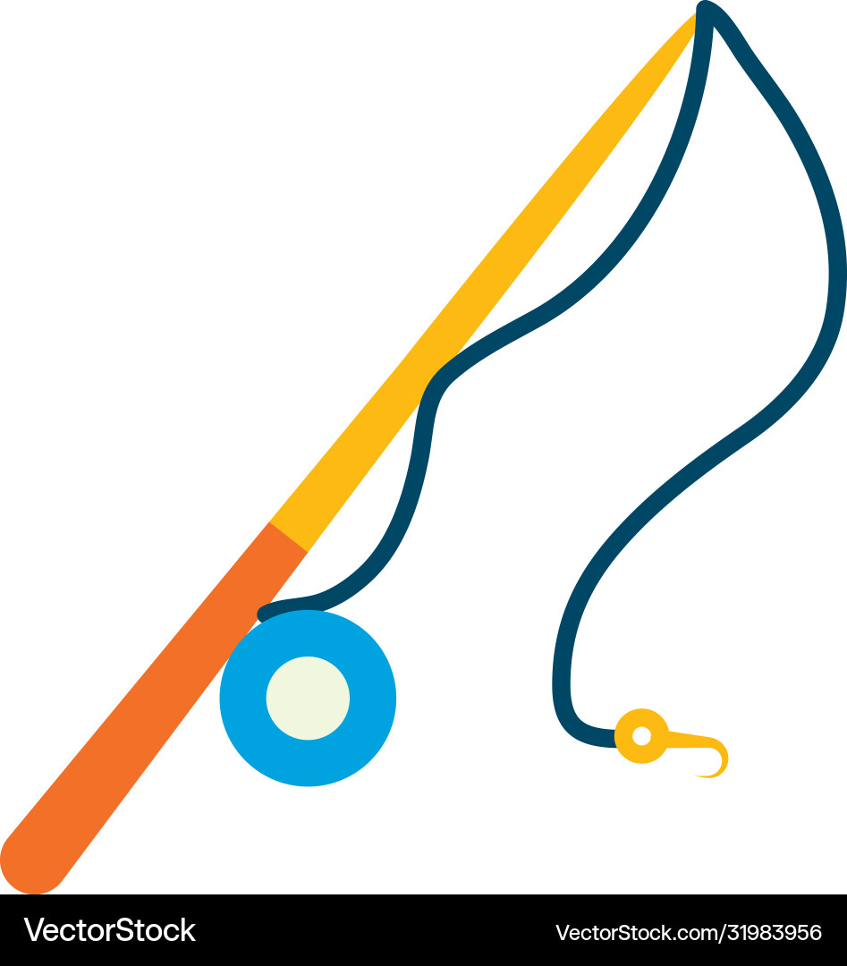 Rod flat style icon design Royalty Free Vector Image