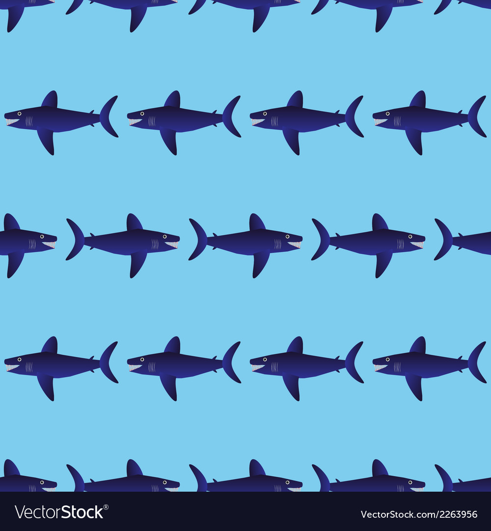 Shark pattern Royalty Free Vector Image - VectorStock
