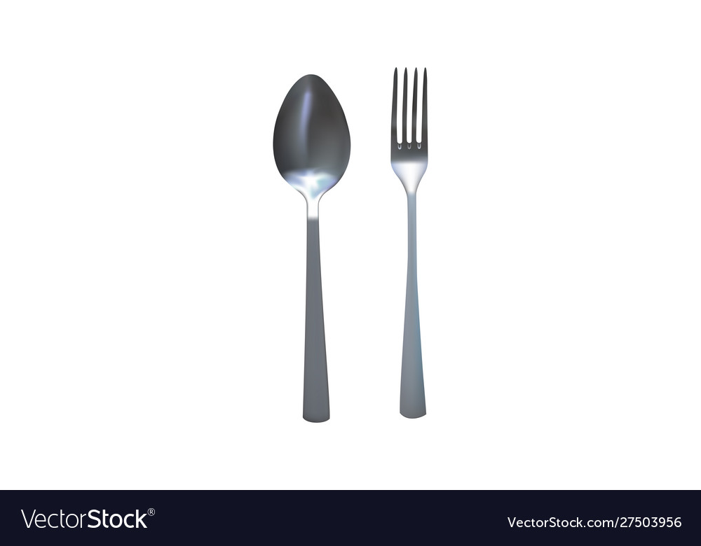 Spoon and fork Royalty Free Vector Image - VectorStock